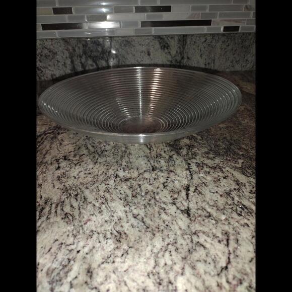 Dining | Vintage Clear Ribbed Grooved Fruit Bowl | Poshmark